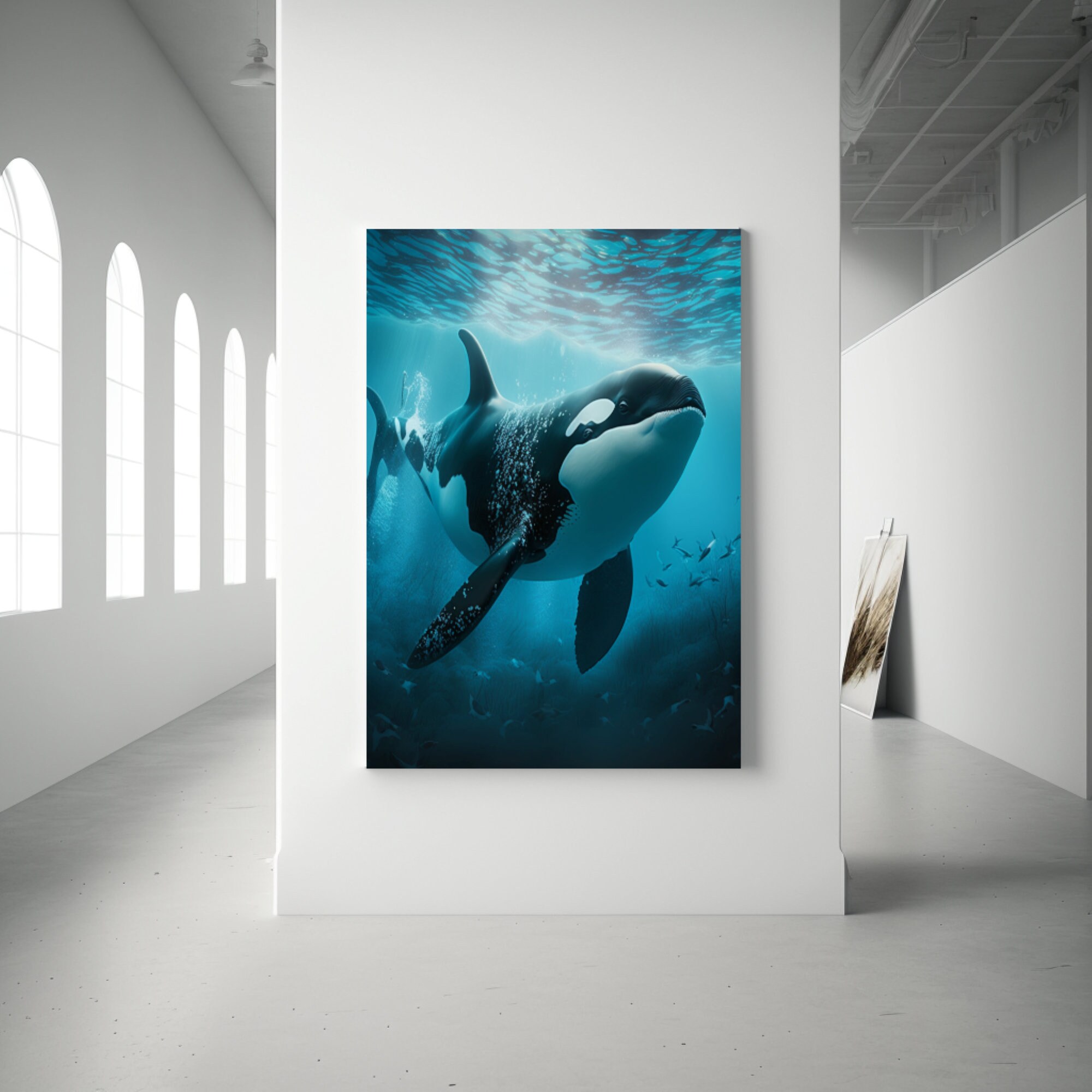 Orca Color and Watercolor 2 Pack AI Digital Download Digital Art Animal ...