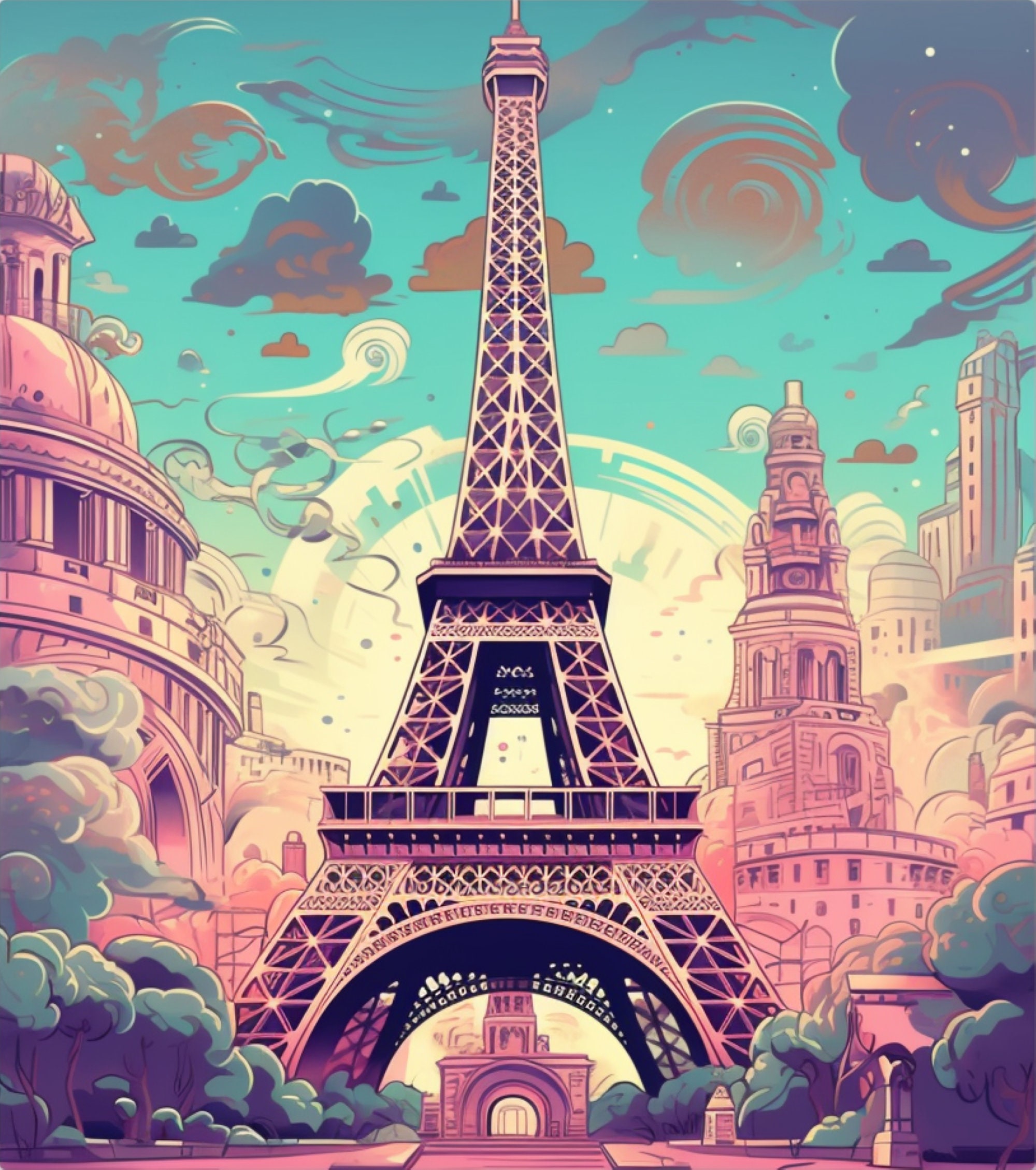 Eiffel Tower 20 Pack AI Digital Download Digital Art - Etsy