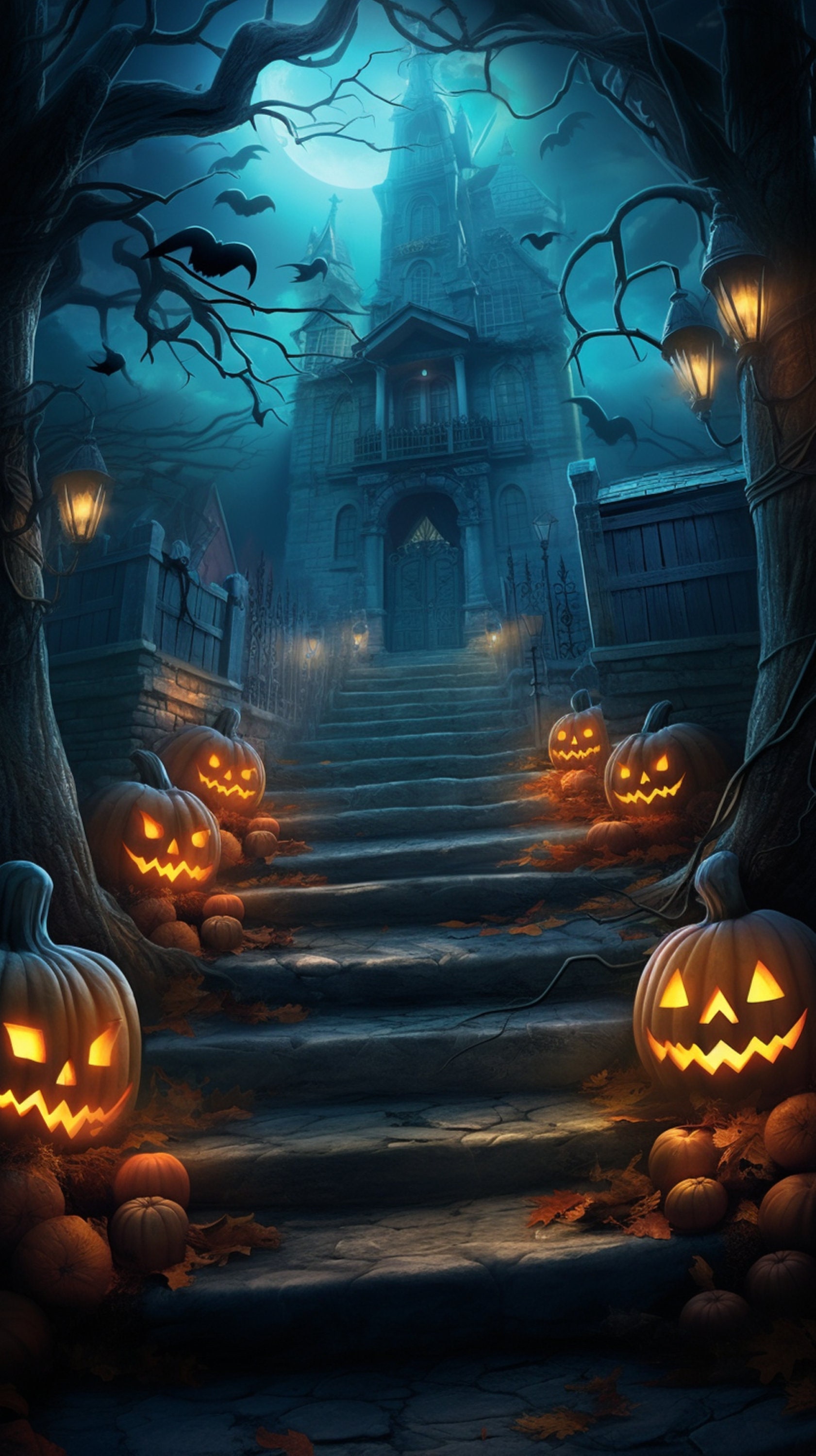 Halloween Haunted House AI Digital Download Digital Art Digital Image ...