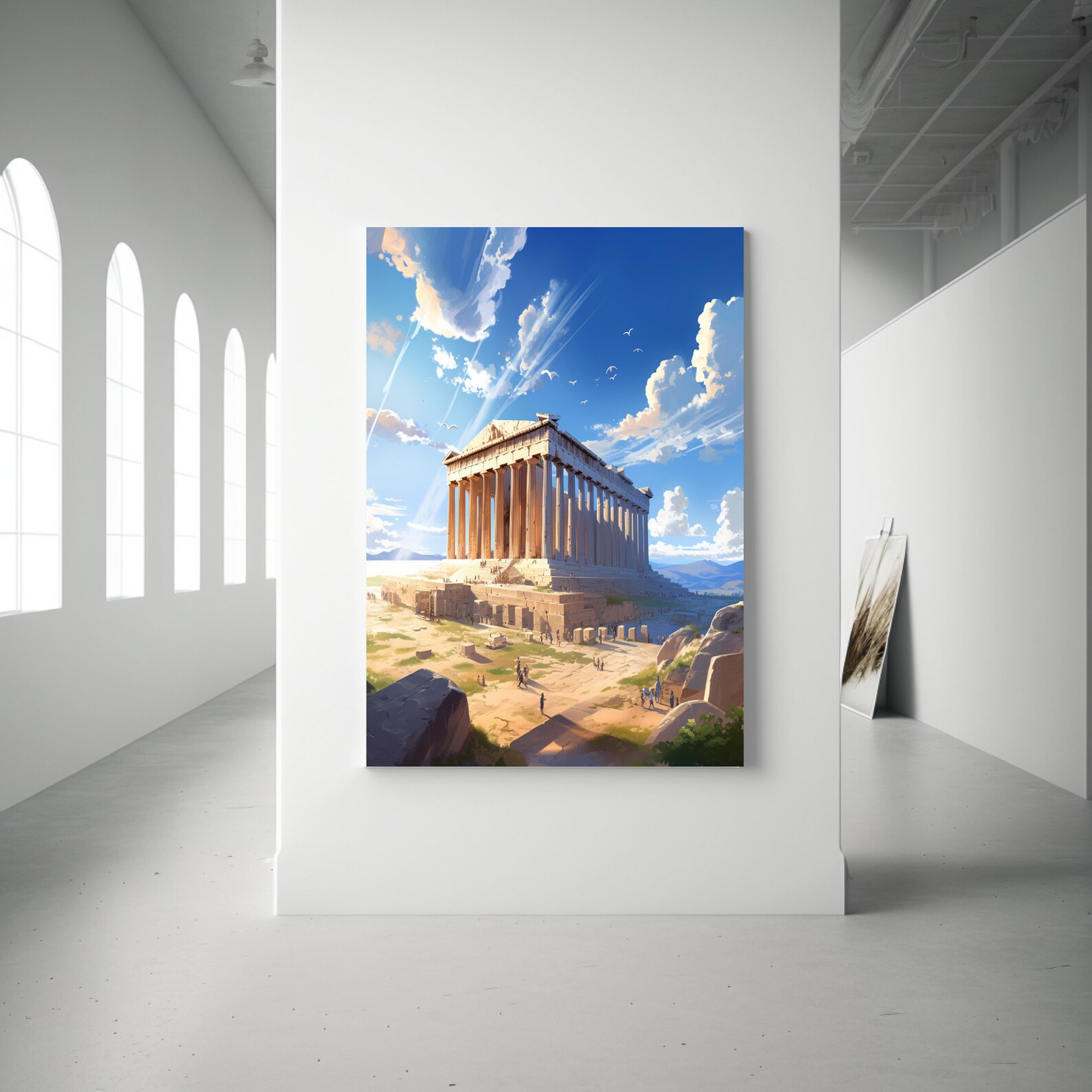 Acropolis of Athens Cartoon AI Digital Download Digital - Etsy