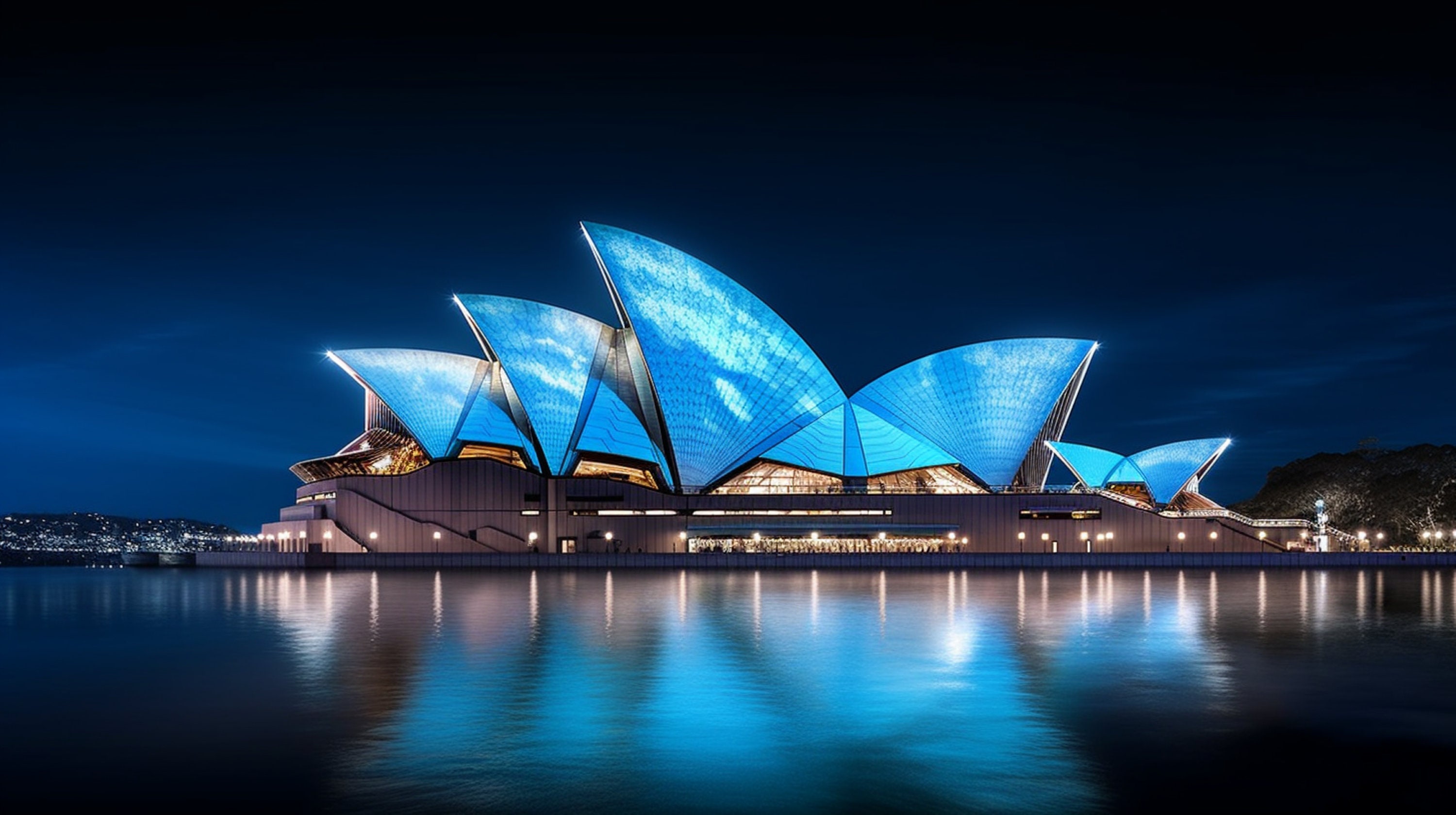Sydney Opera House Blue AI Digital Download Digital Art Digital Image ...