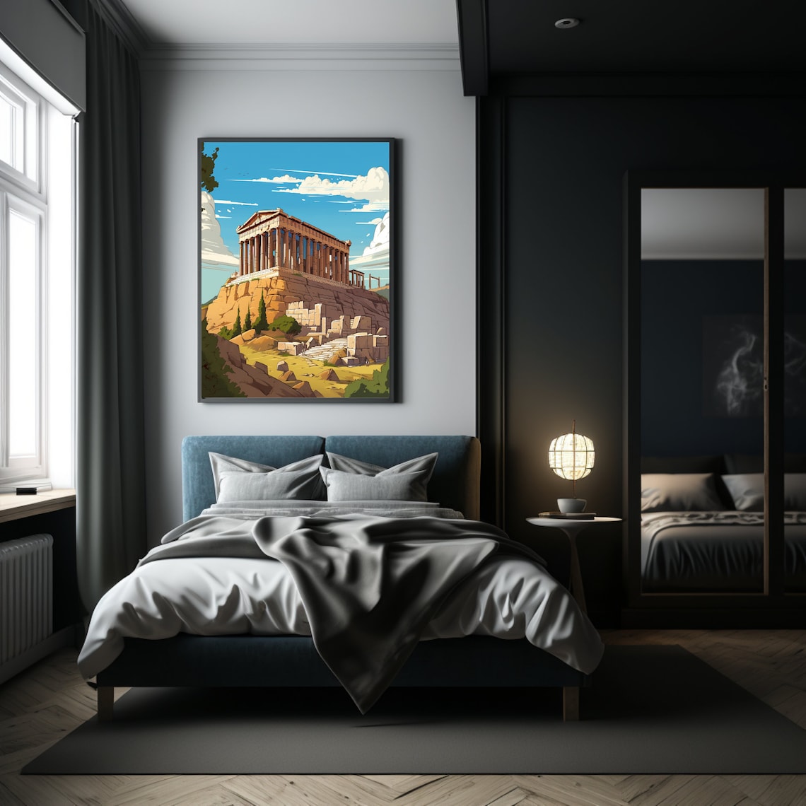 Acropolis of Athens Cartoon AI Digital Download Digital - Etsy