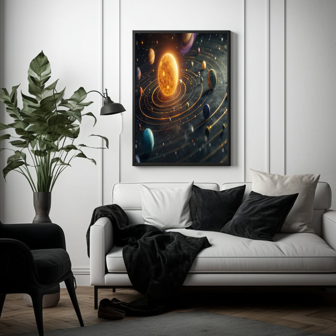 Cosmic Radiance Solar System Digital Art AI Digital Download Digital ...