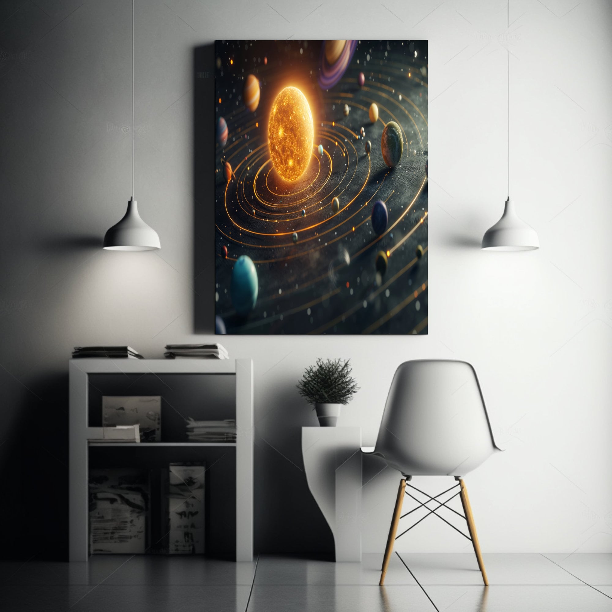 Cosmic Radiance Solar System Digital Art AI Digital Download Digital ...