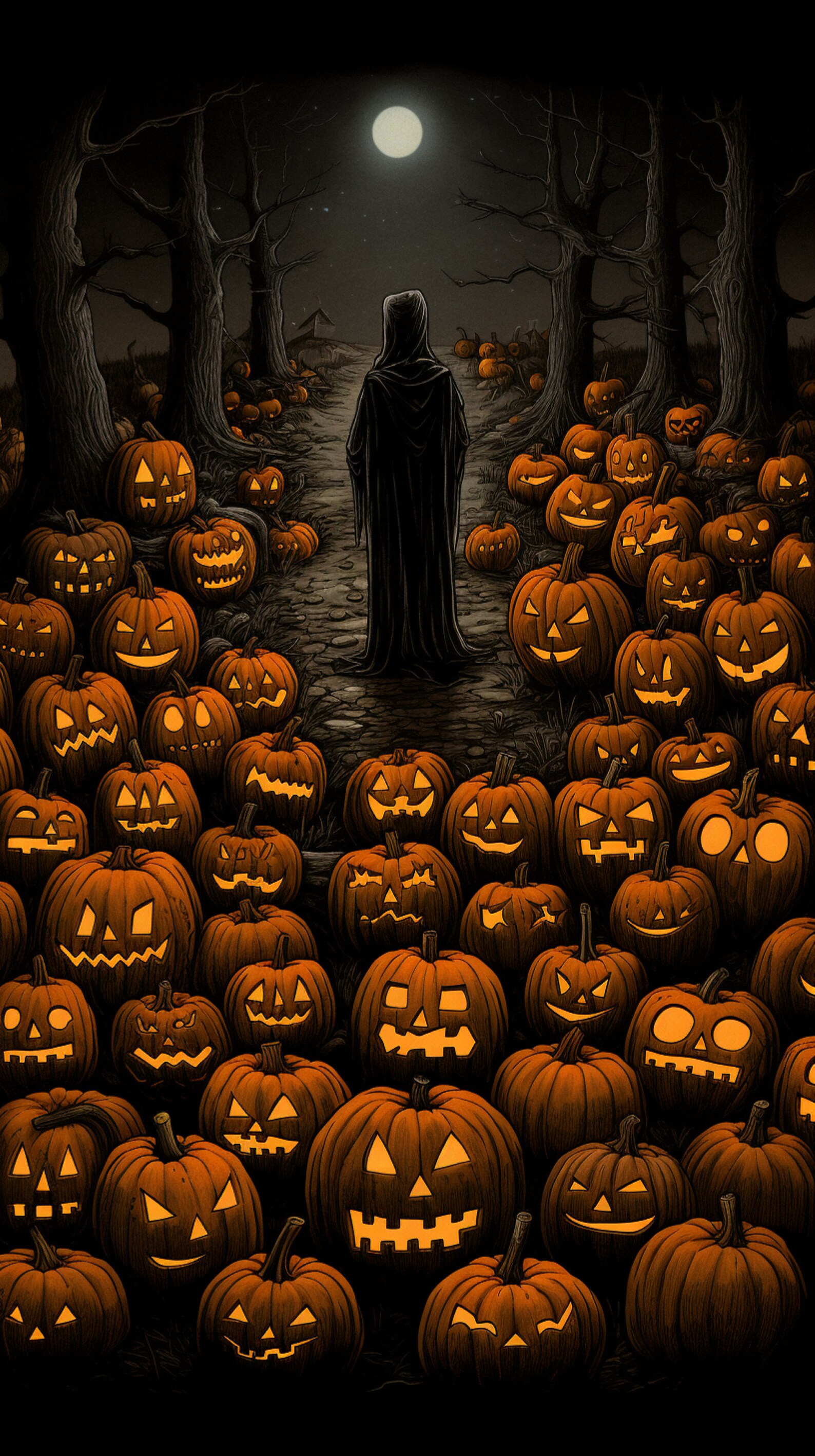 Pumpkin Patch Cartoon AI Digital Download Digital Art Digital Image ...