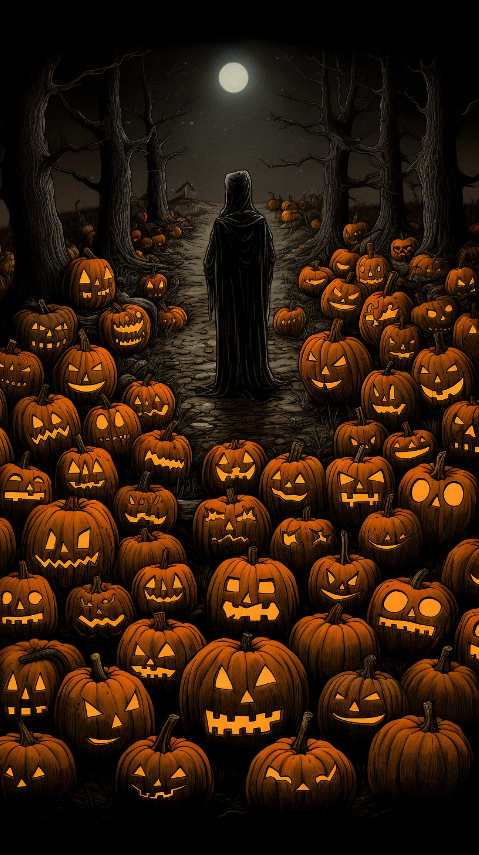 Pumpkin Patch Cartoon AI Digital Download Digital Art Digital Image ...