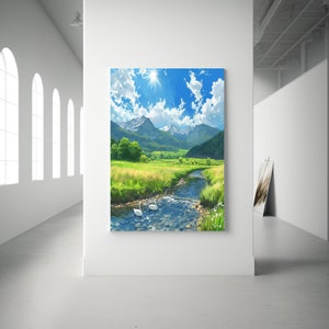 Luminous Valley Retreat Digital Art AI Digital Download Digital Art ...