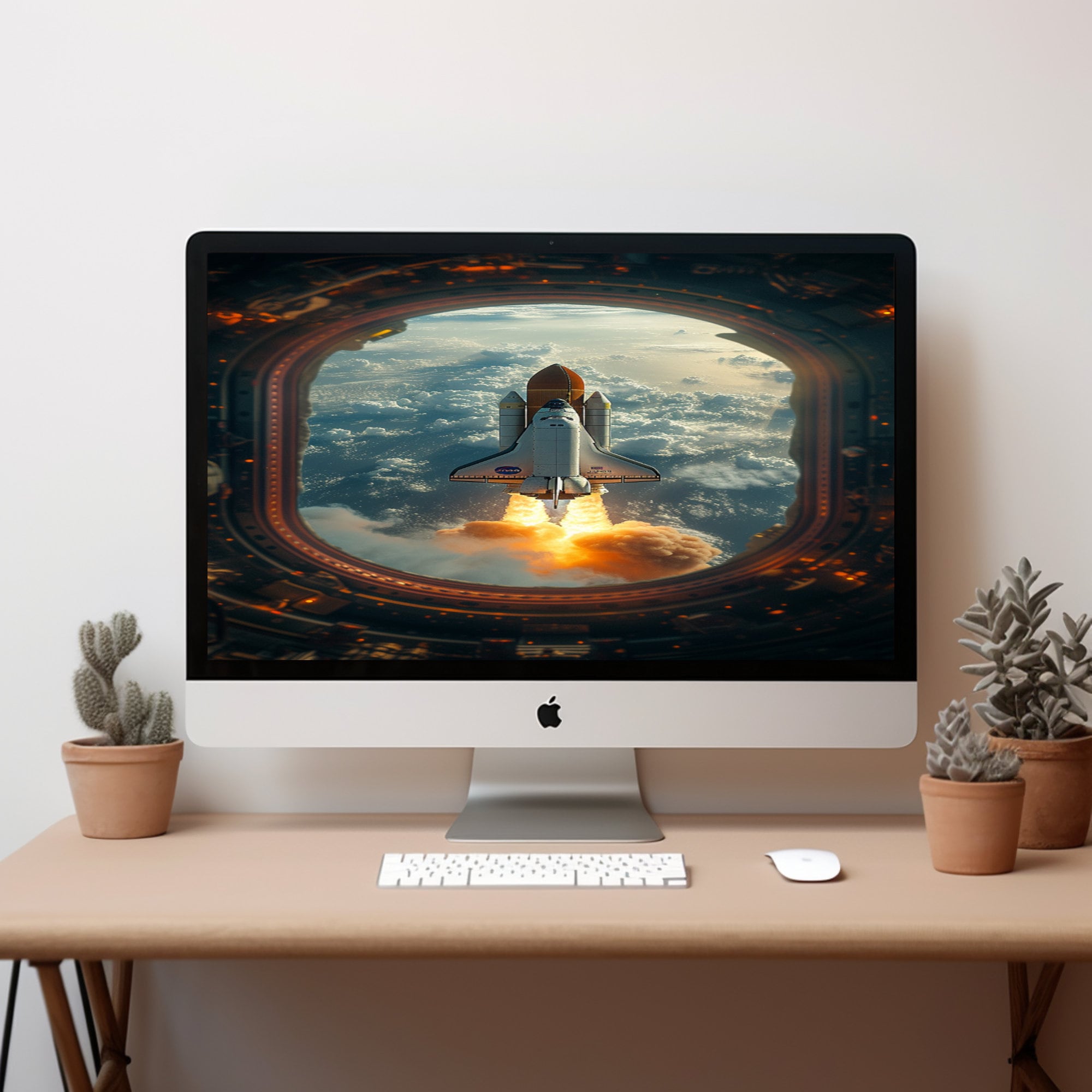 Space Shuttle Launch NASA Astronaut Digital Art AI Digital Download ...