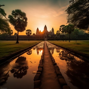 Angkor Wat Sunrise AI Digital Download Digital Art Digital Image ...