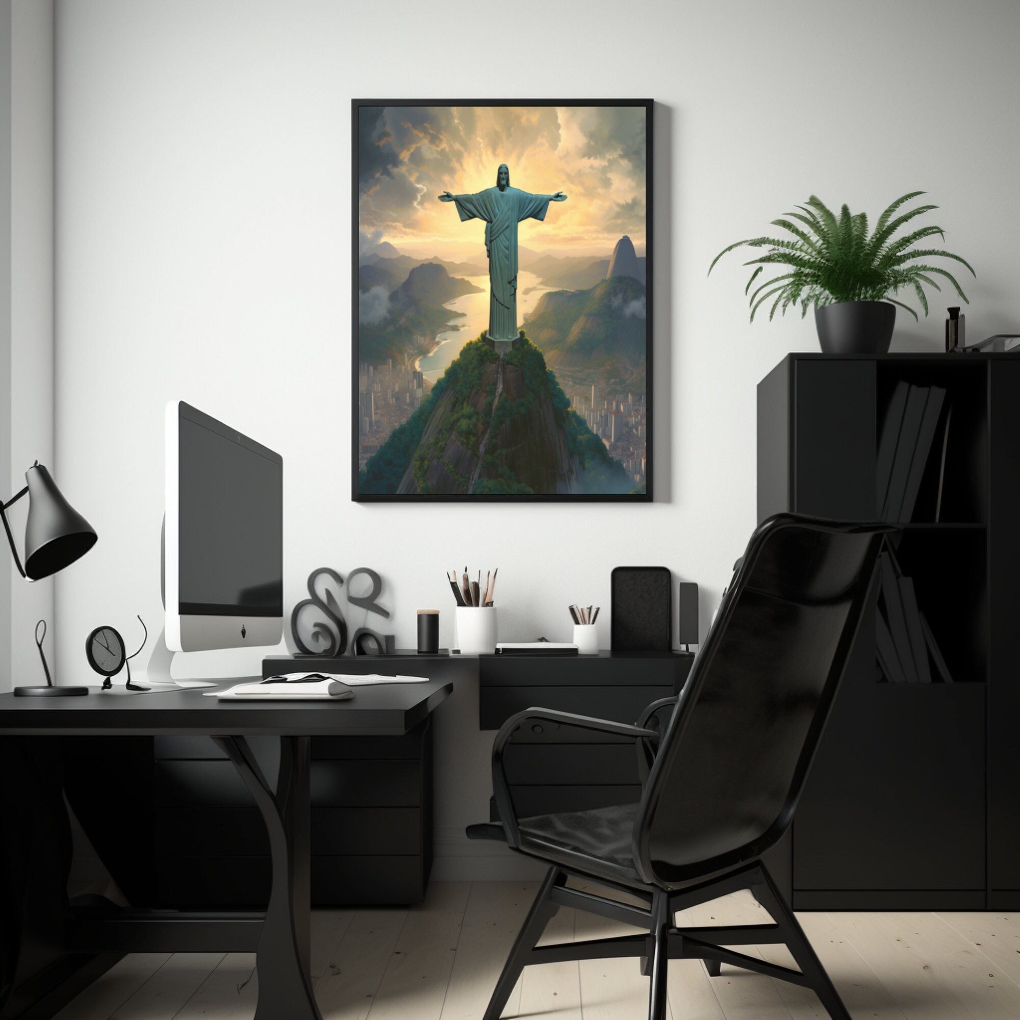 Christ the Redeemer Painting AI Digital Download Digital Art Digital ...