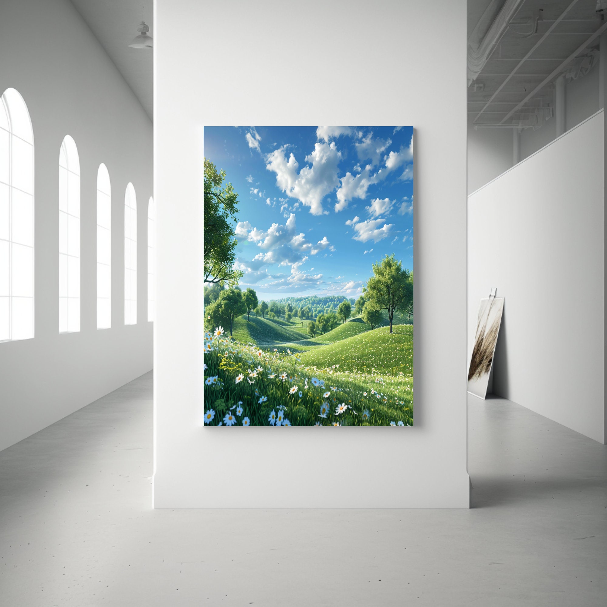 Sunlit Daisy Meadow Fine Digital Art AI Digital Download Digital Art Digital Image Landscapes - Etsy