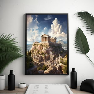 Acropolis of Athens AI Digital Download Digital Art Digital Image ...