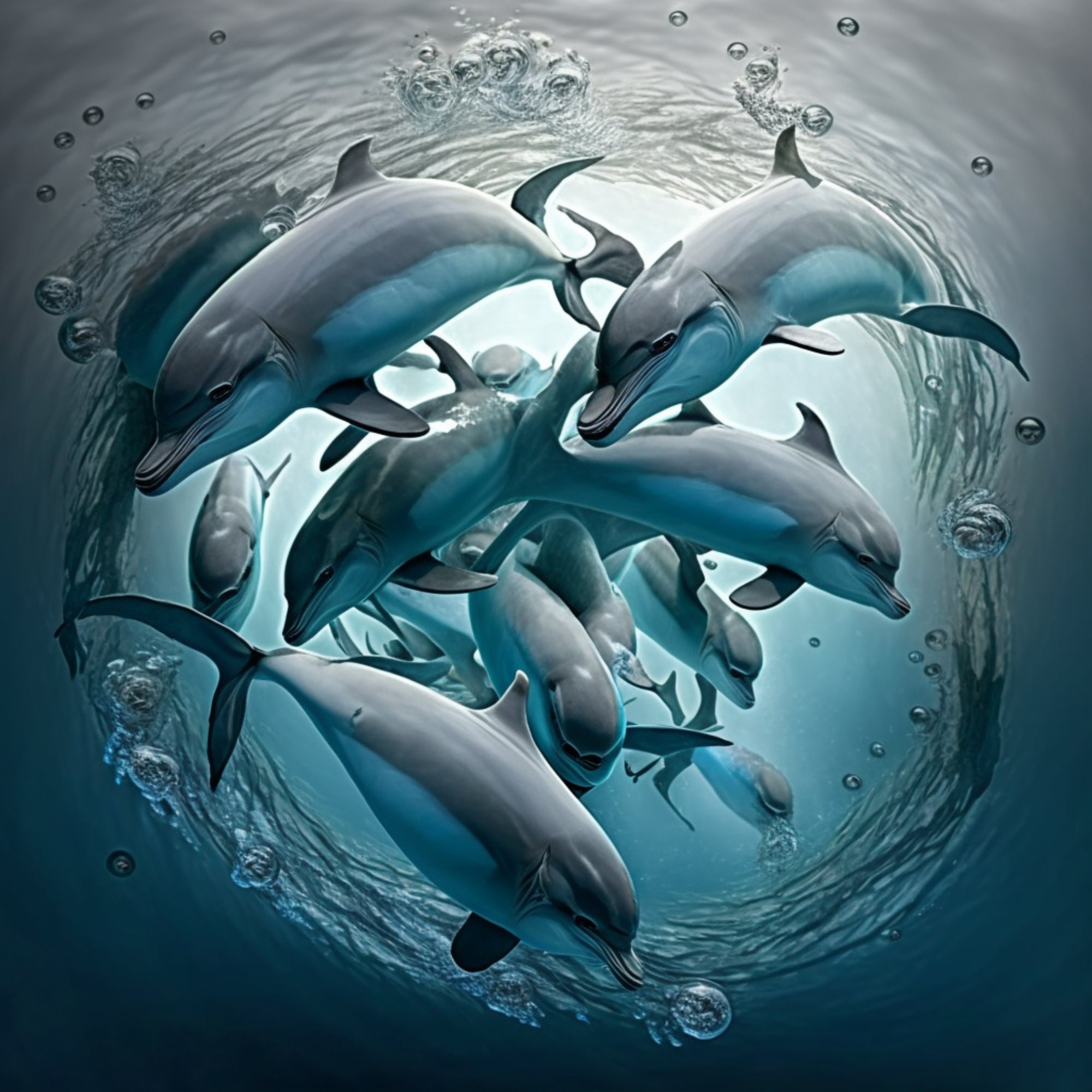 Dolphin Color and Watercolor 2 Pack AI Digital Download Digital Art ...