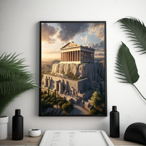 Acropolis of Athens AI Digital Download Digital Art Digital Image ...