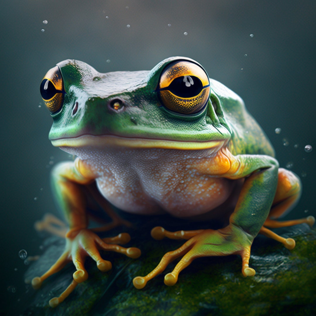 Frog AI Digital Download Digital Art Animal Digital Image - Etsy