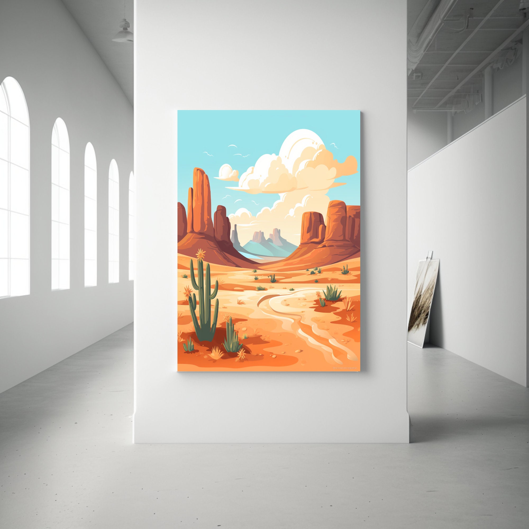 Sunny Desert Tranquility Digital Art AI Digital Download Digital Art ...