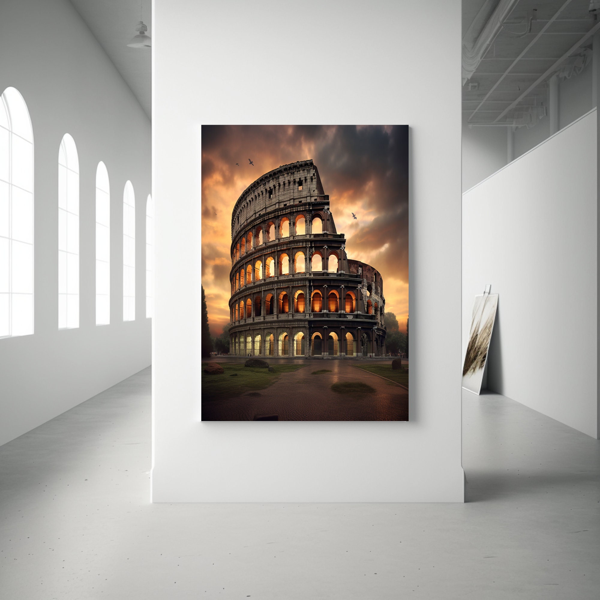 Colosseum Sunset AI Digital Download Digital Art Digital Image Landmark ...