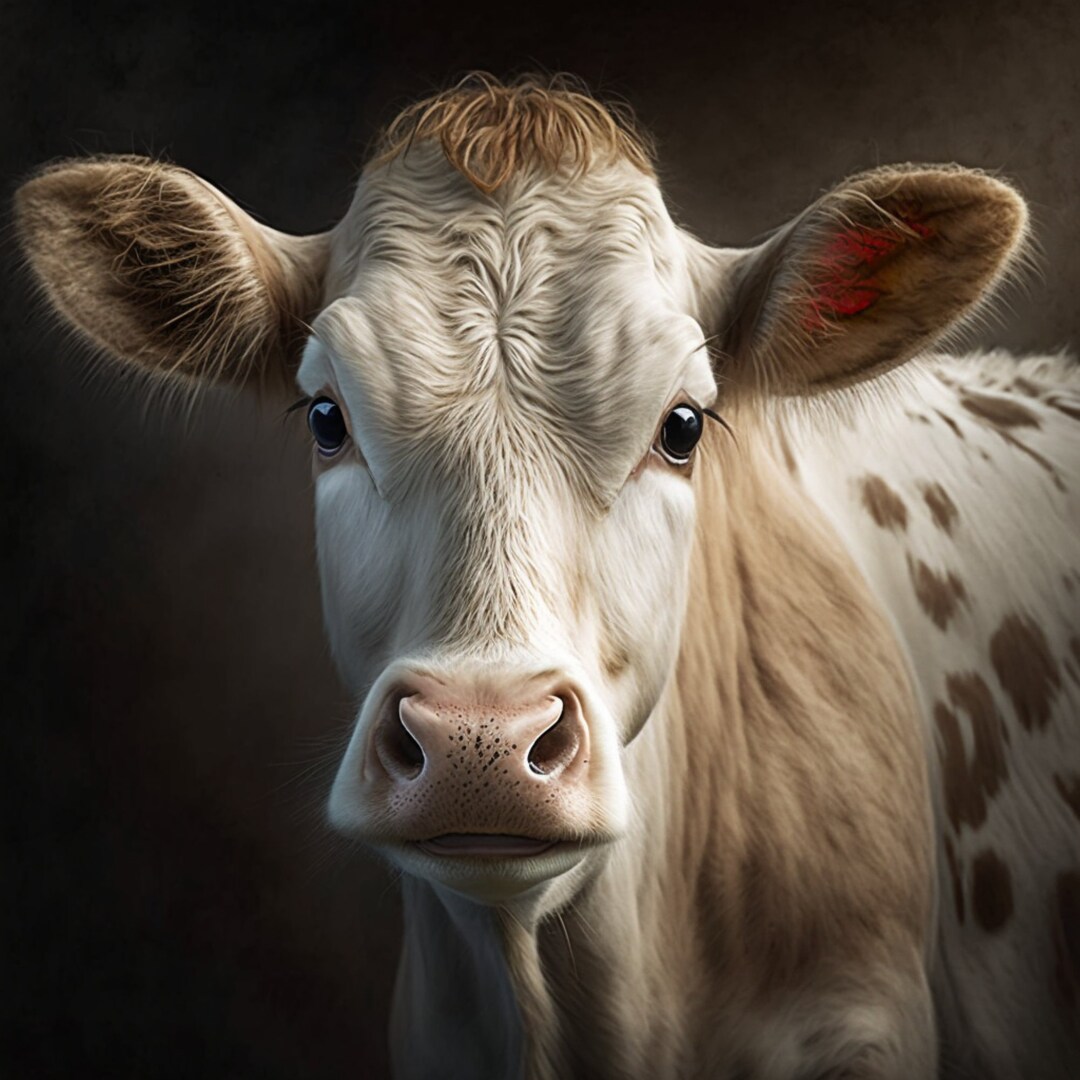 Cow Color and Watercolor 2 Pack AI Digital Download Digital Art Animal ...