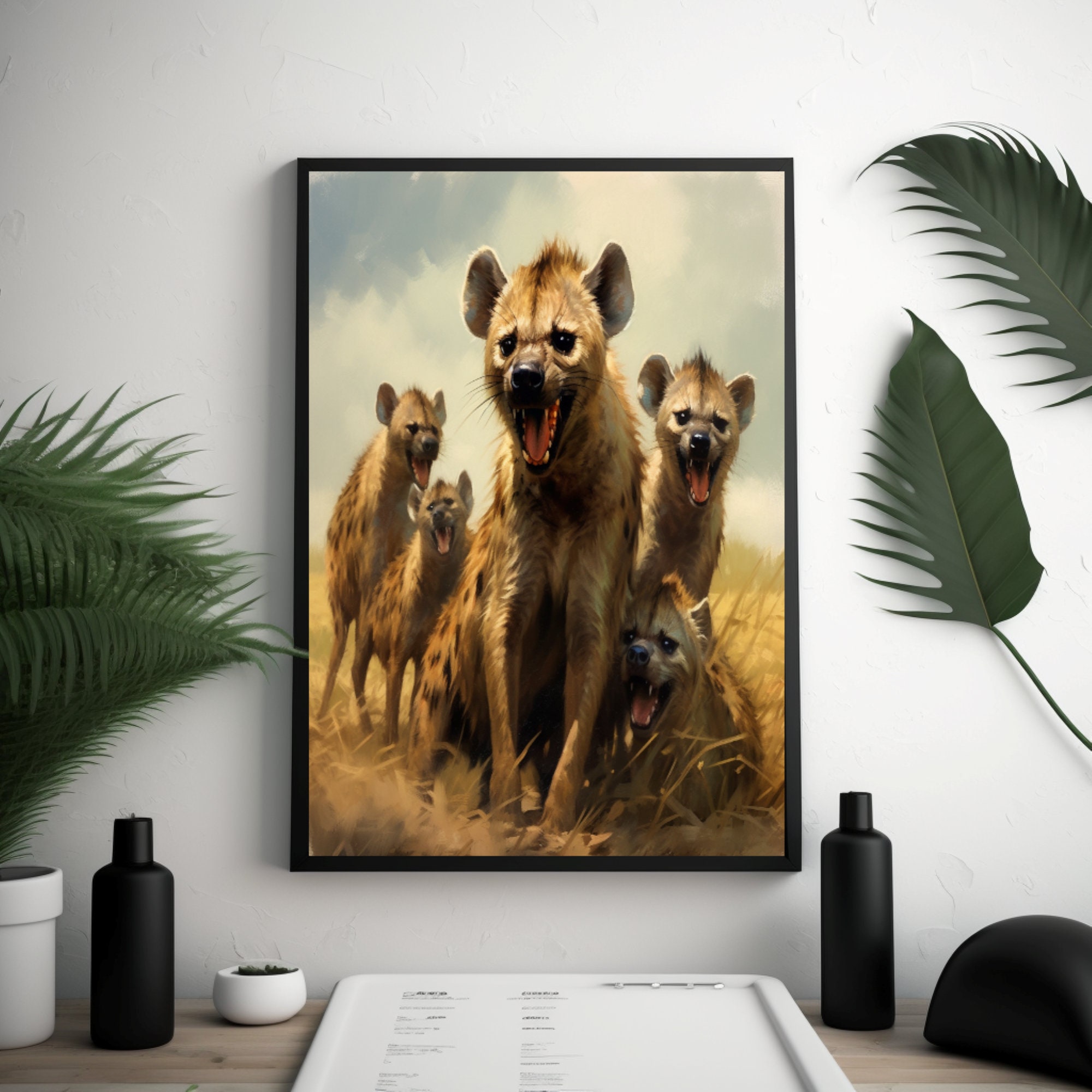 Hyena Color and Watercolor 2 Pack AI Digital Download - Etsy