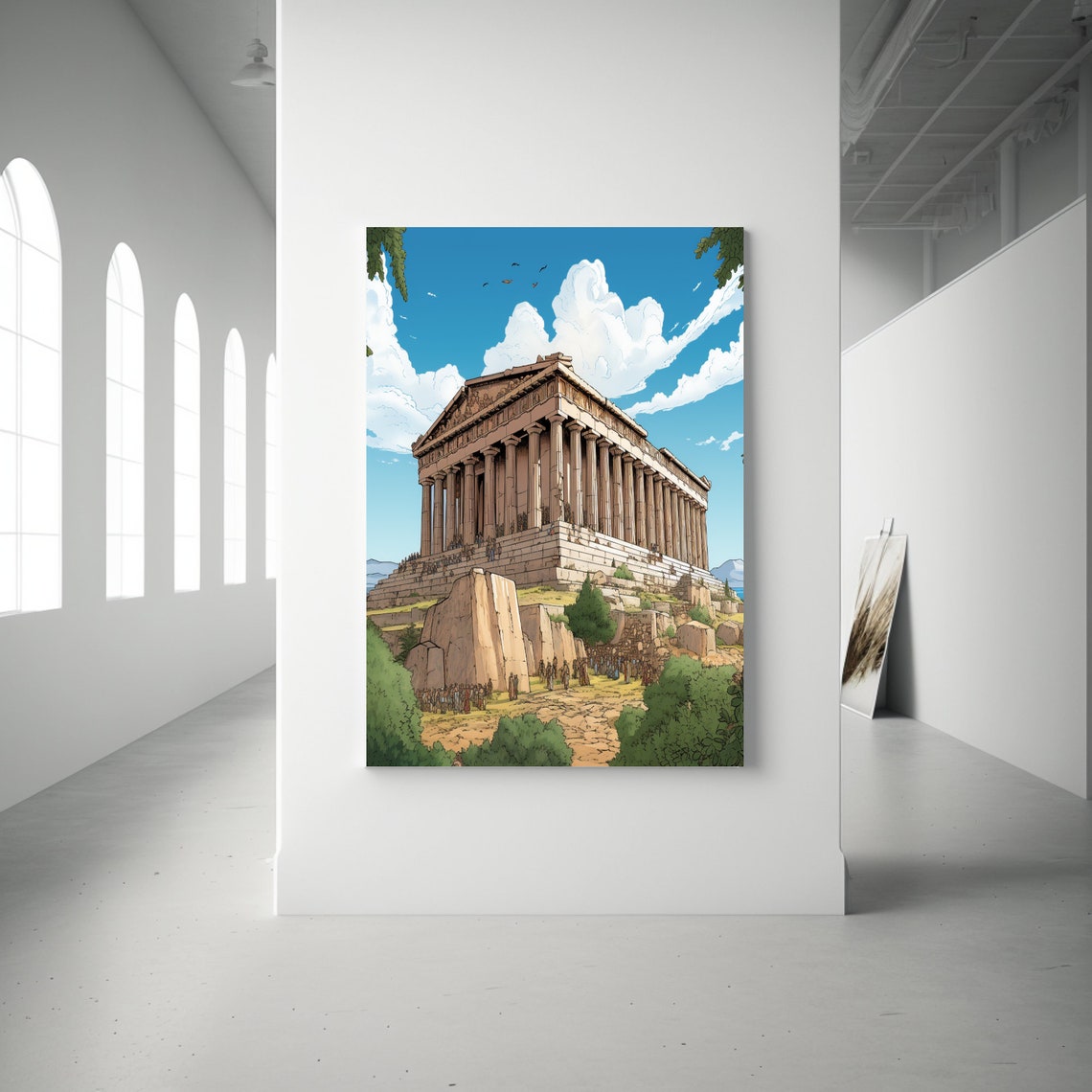 Acropolis of Athens Comic AI Digital Download Digital Art - Etsy