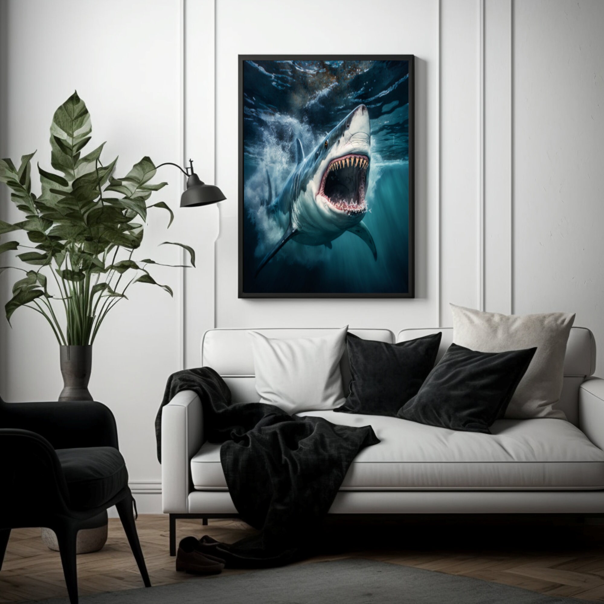 Great White Shark AI Digital Download Digital Art Animal Digital Image ...