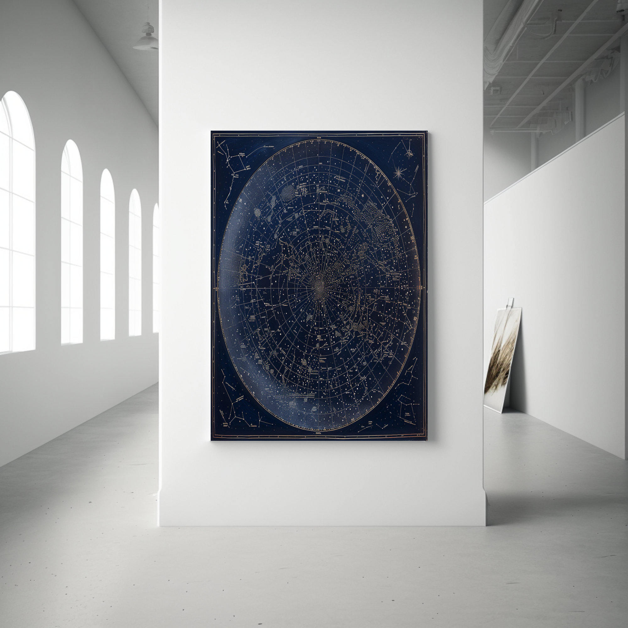 Vintage Celestial Star Chart Digital Art AI Digital Download Digital ...