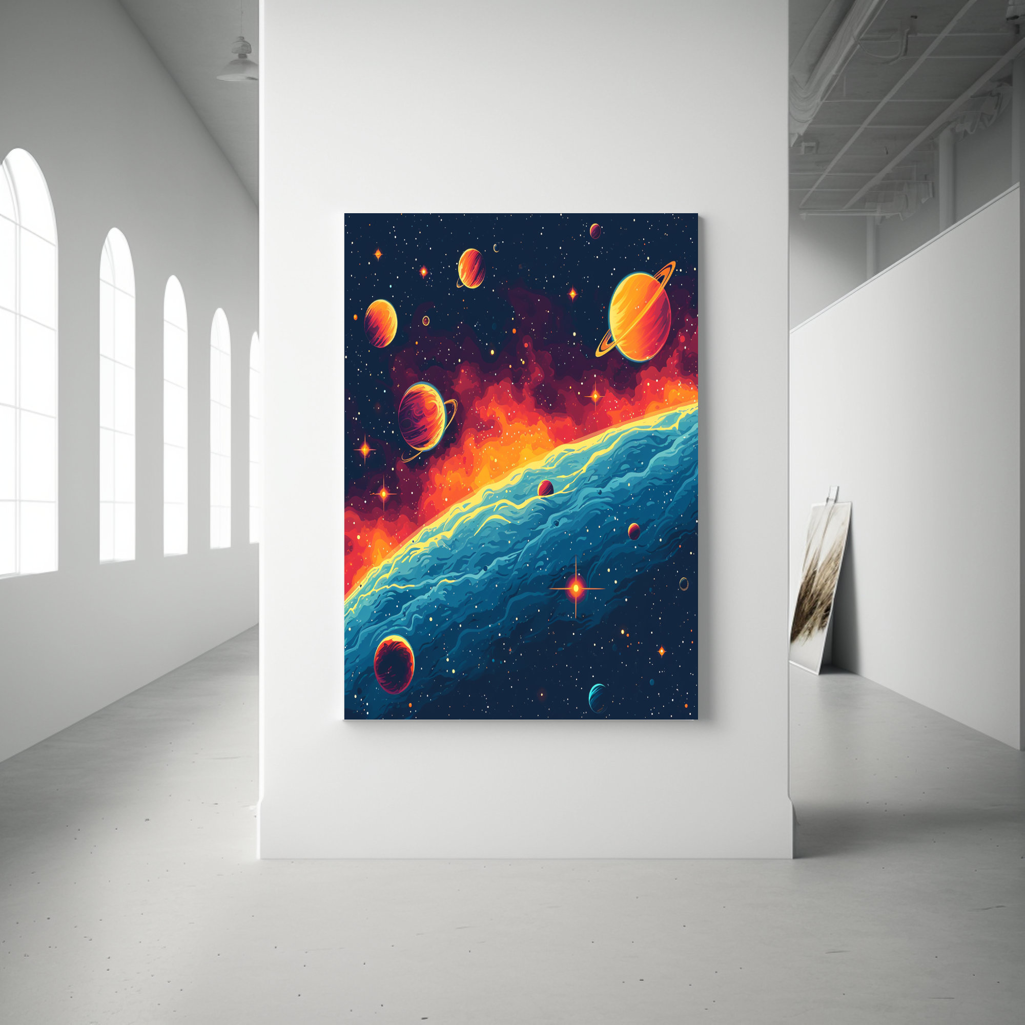 Vibrant Cosmic Cascade Digital Art AI Digital Download Digital Art ...