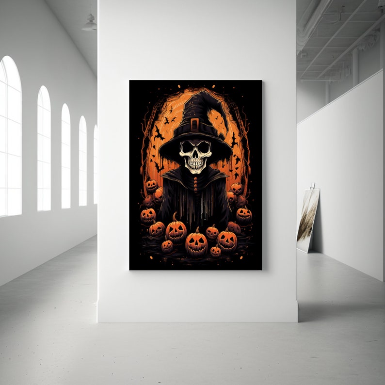 Skeleton Cartoon Halloween AI Digital Download Digital Art Digital ...