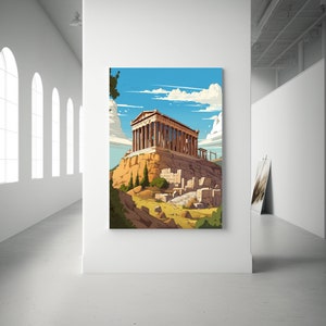 Acropolis of Athens Cartoon AI Digital Download Digital Art Digital ...