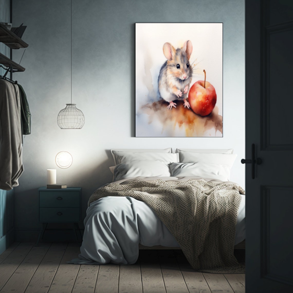 Mouse Watercolor AI Digital Download Digital Art Animal Digital Image ...