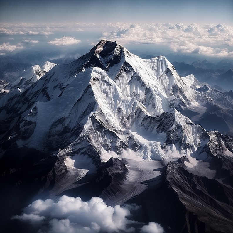 Mount Everest AI Digital Download Digital Art Digital Image Landmark - Etsy