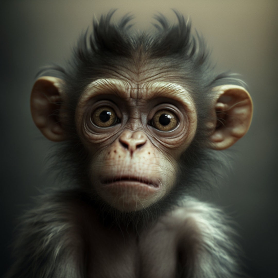 Monkey Color and Watercolor 2 Pack AI Digital Download Digital Art ...