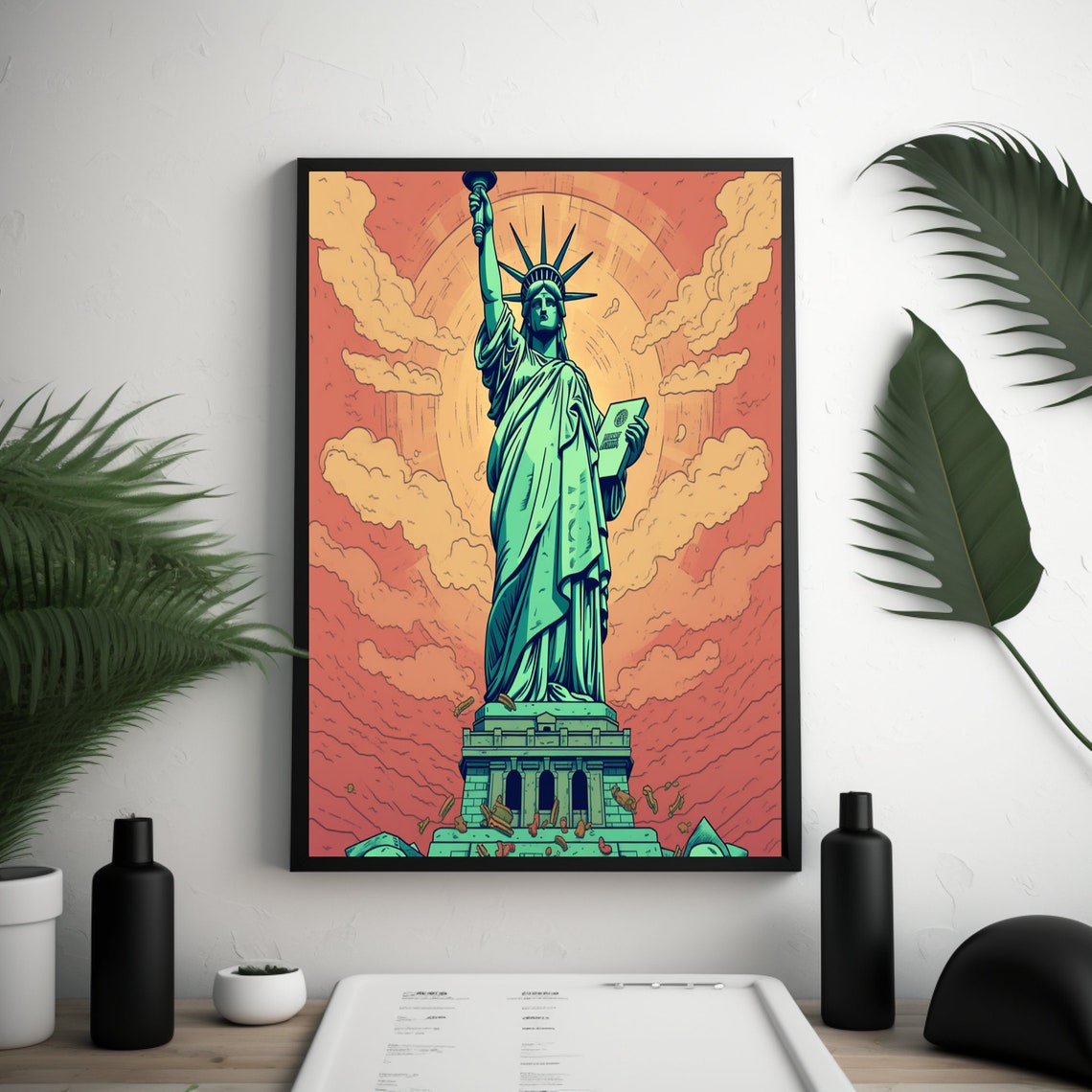 Statue of Liberty Dan Hipp AI Digital Download Digital Art Digital ...