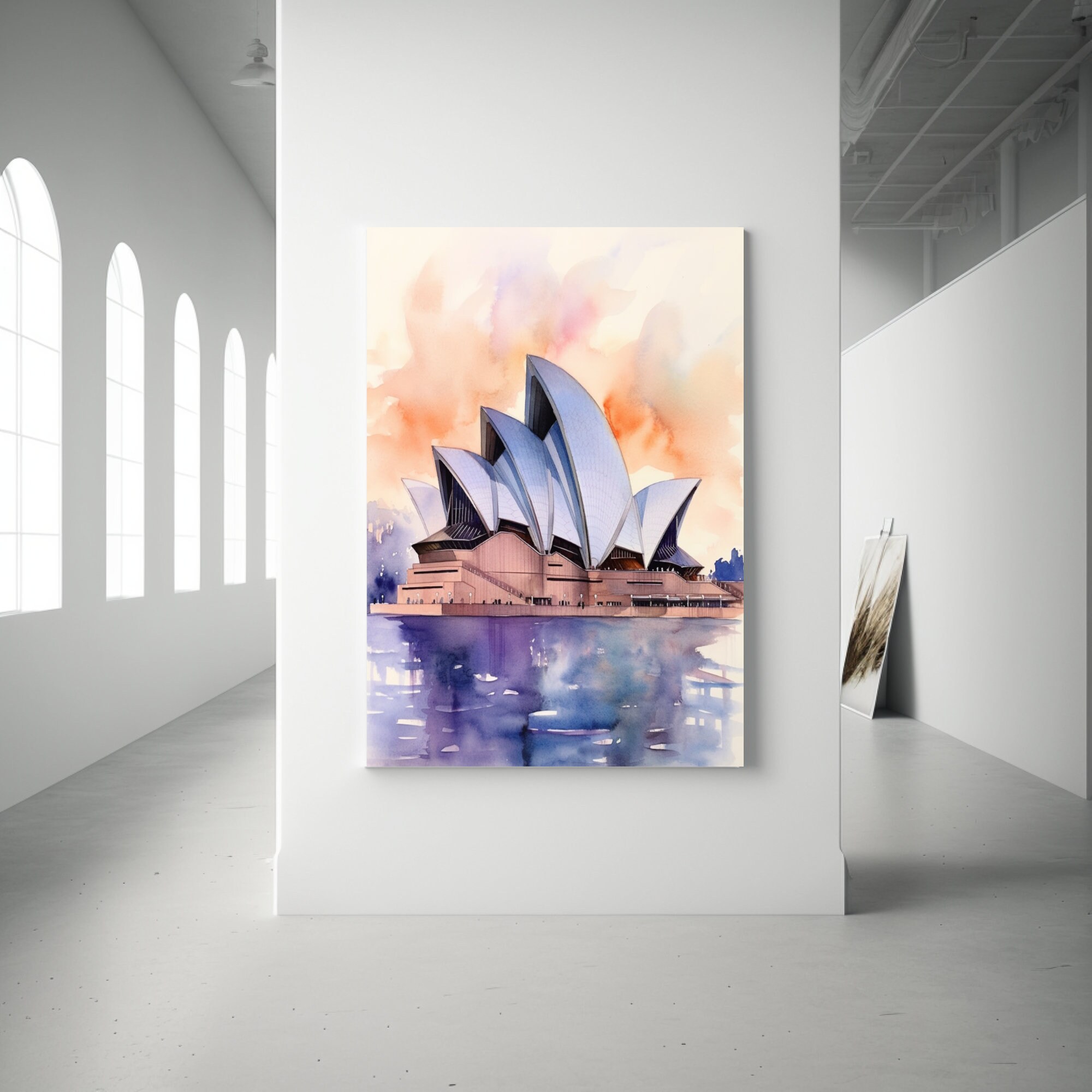 Sydney Opera House Watercolor AI Digital Download Digital Art Digital ...