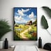 Bucolic Bliss Idyllic Farm Landscape Canvas Print Digital Art AI ...