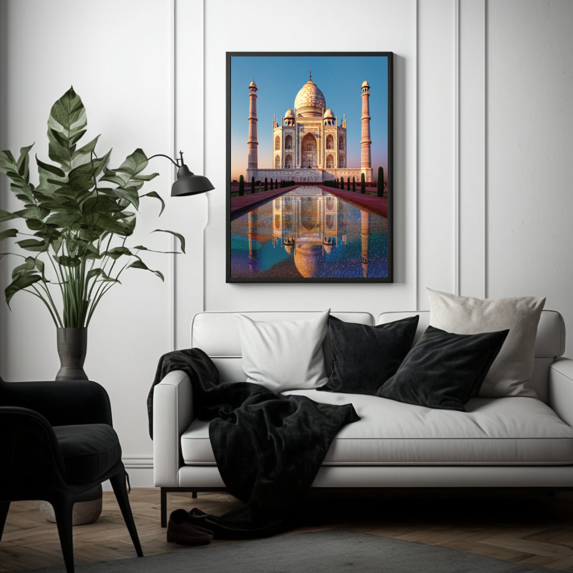 Taj Mahal Steel AI Digital Download Digital Art Digital - Etsy