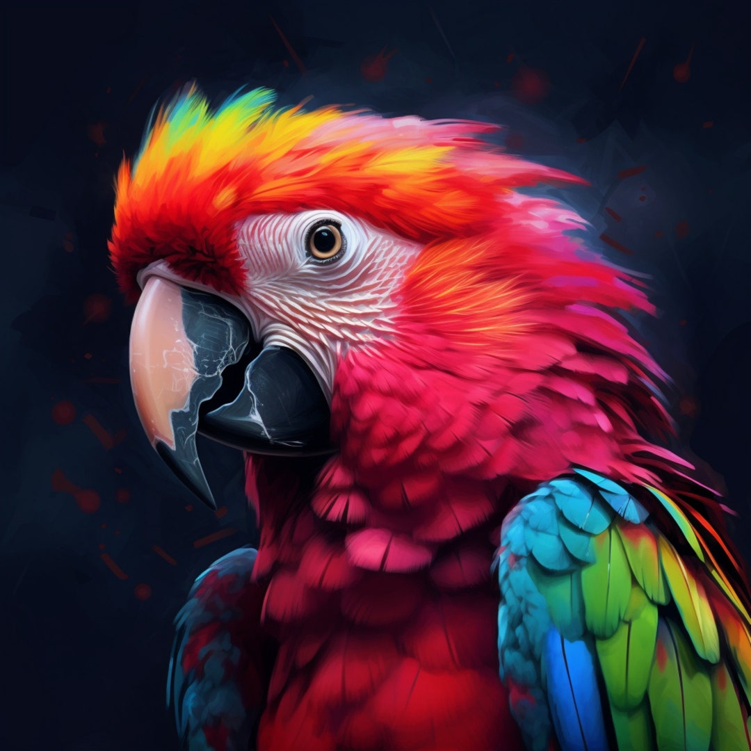 Parrot AI Digital Download Digital Art Animal Digital Image - Etsy