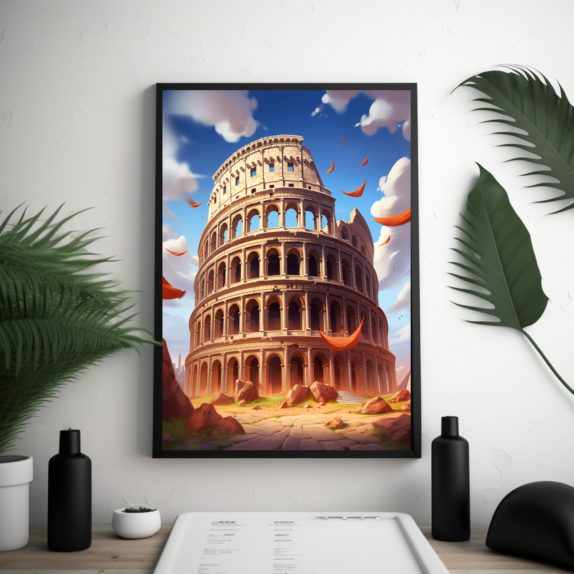 Colosseum Anime AI Digital Download Digital Art Digital Image Landmark ...