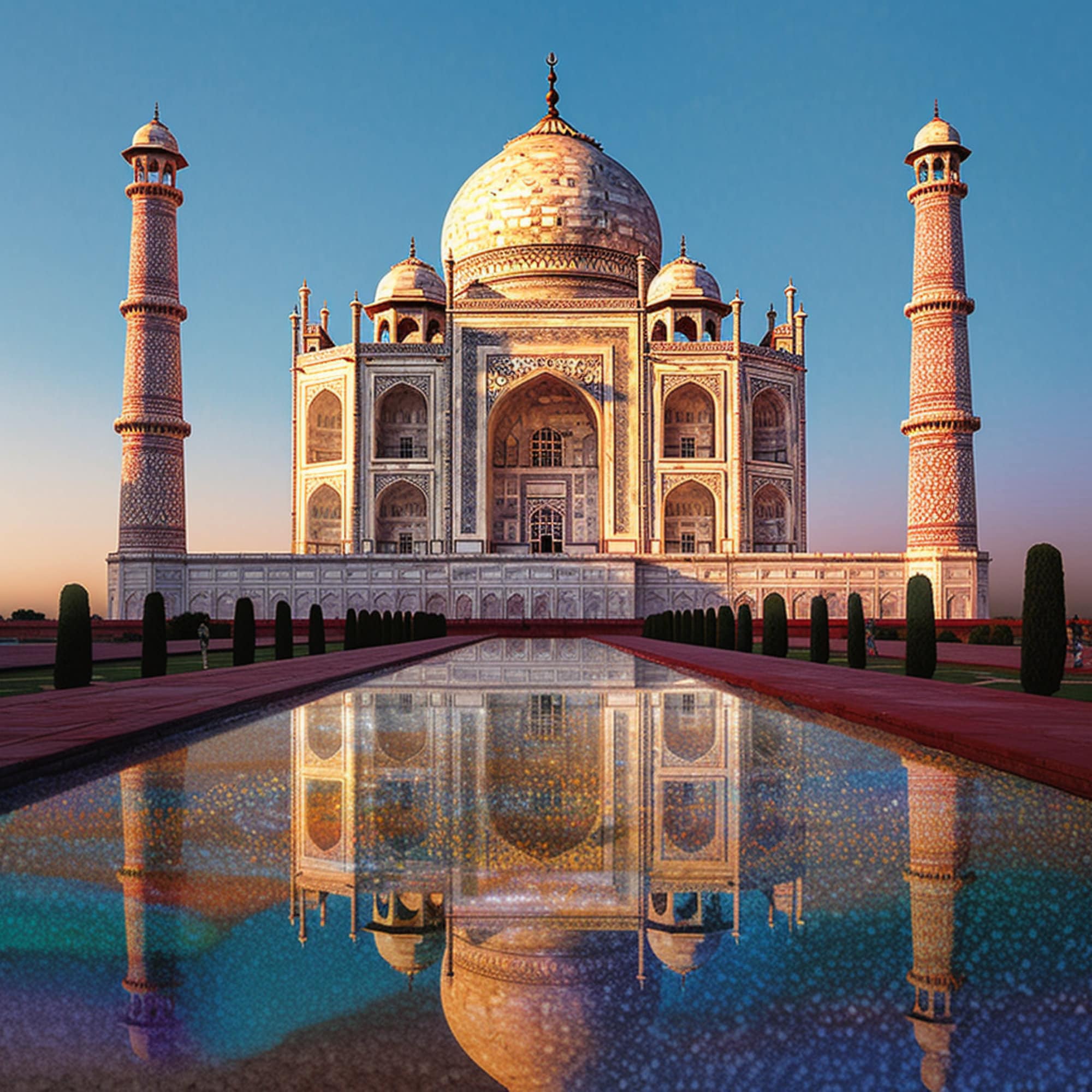 Taj Mahal Steel AI Digital Download Digital Art Digital Image Landmark ...