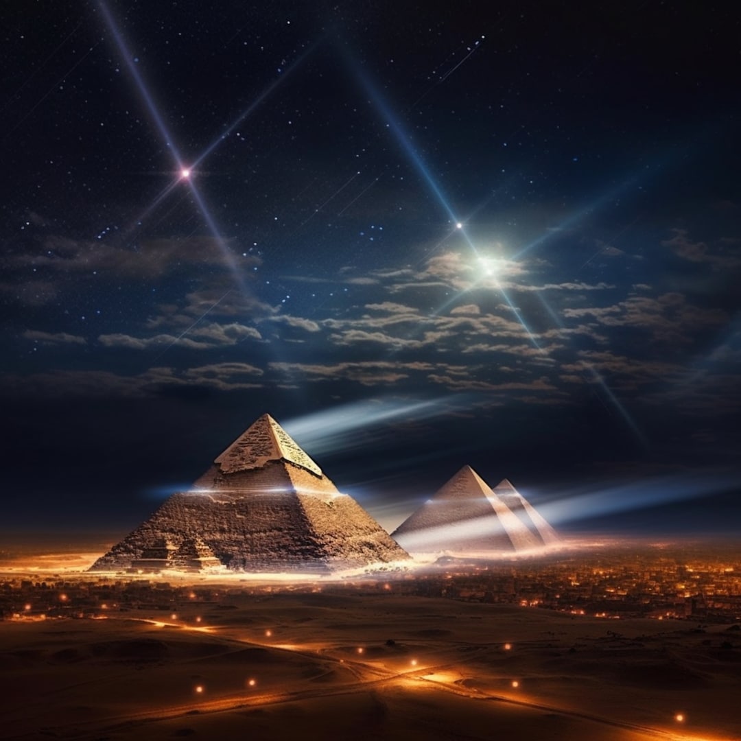 Pyramids of Giza Stars AI Digital Download Digital Art Digital Image ...