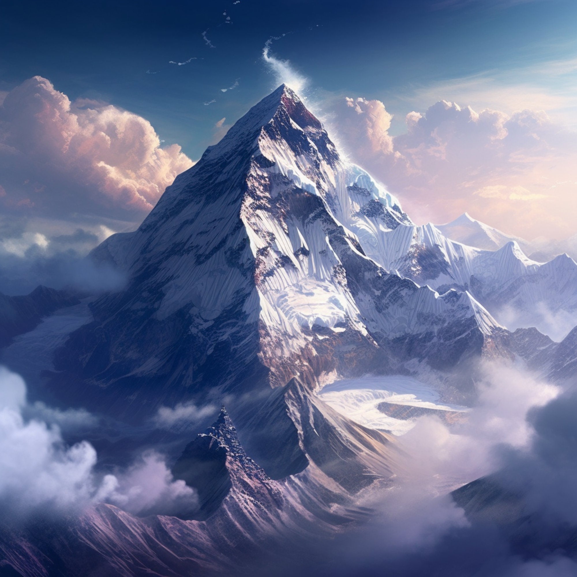 Mount Everest AI Digital Download Digital Art Digital Image Landmark - Etsy