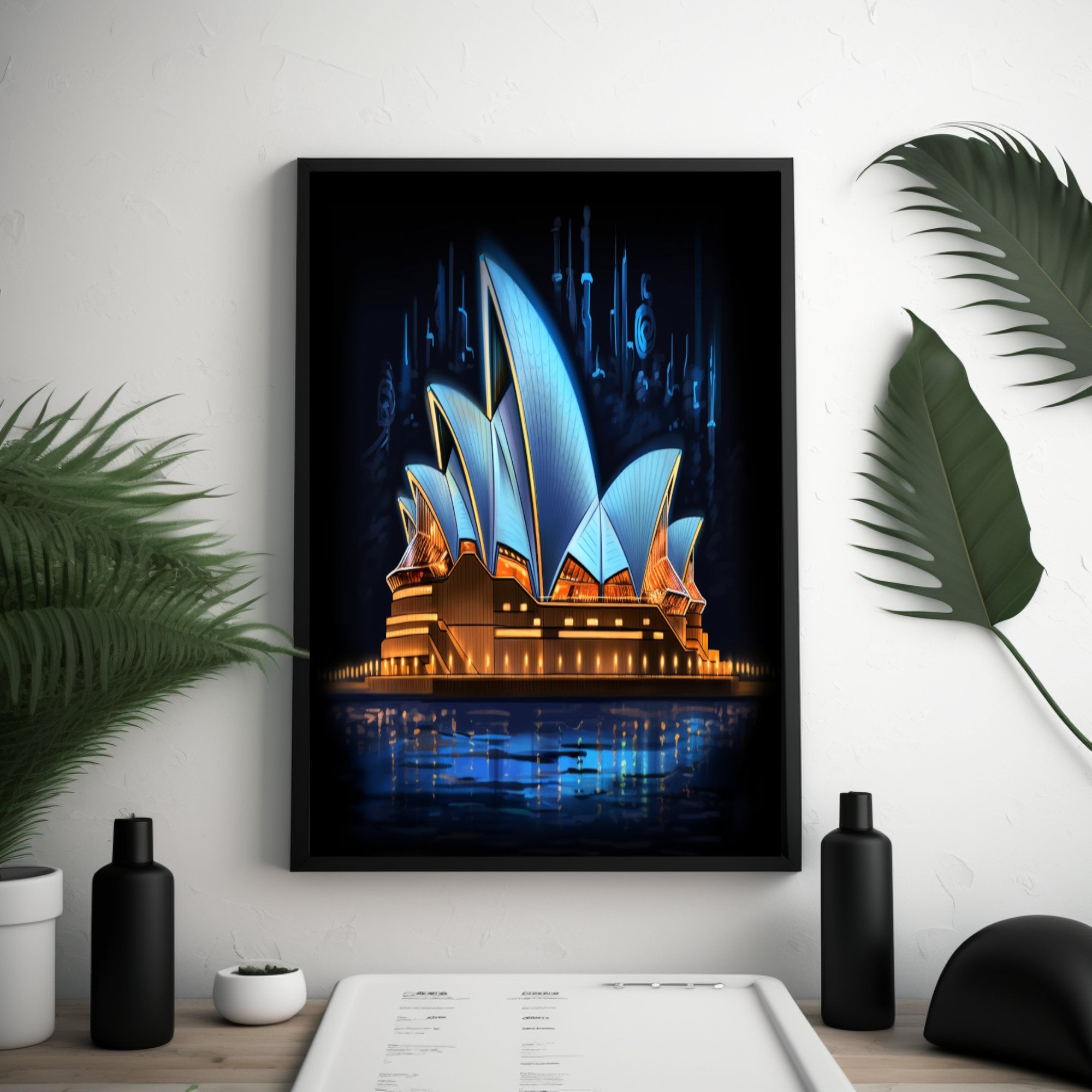 Sydney Opera House Cartoon AI Digital Download Digital Art - Etsy