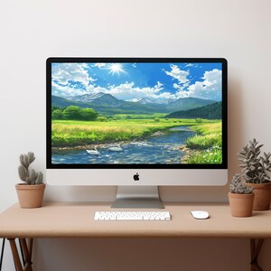 Luminous Valley Retreat Digital Art AI Digital Download Digital Art ...