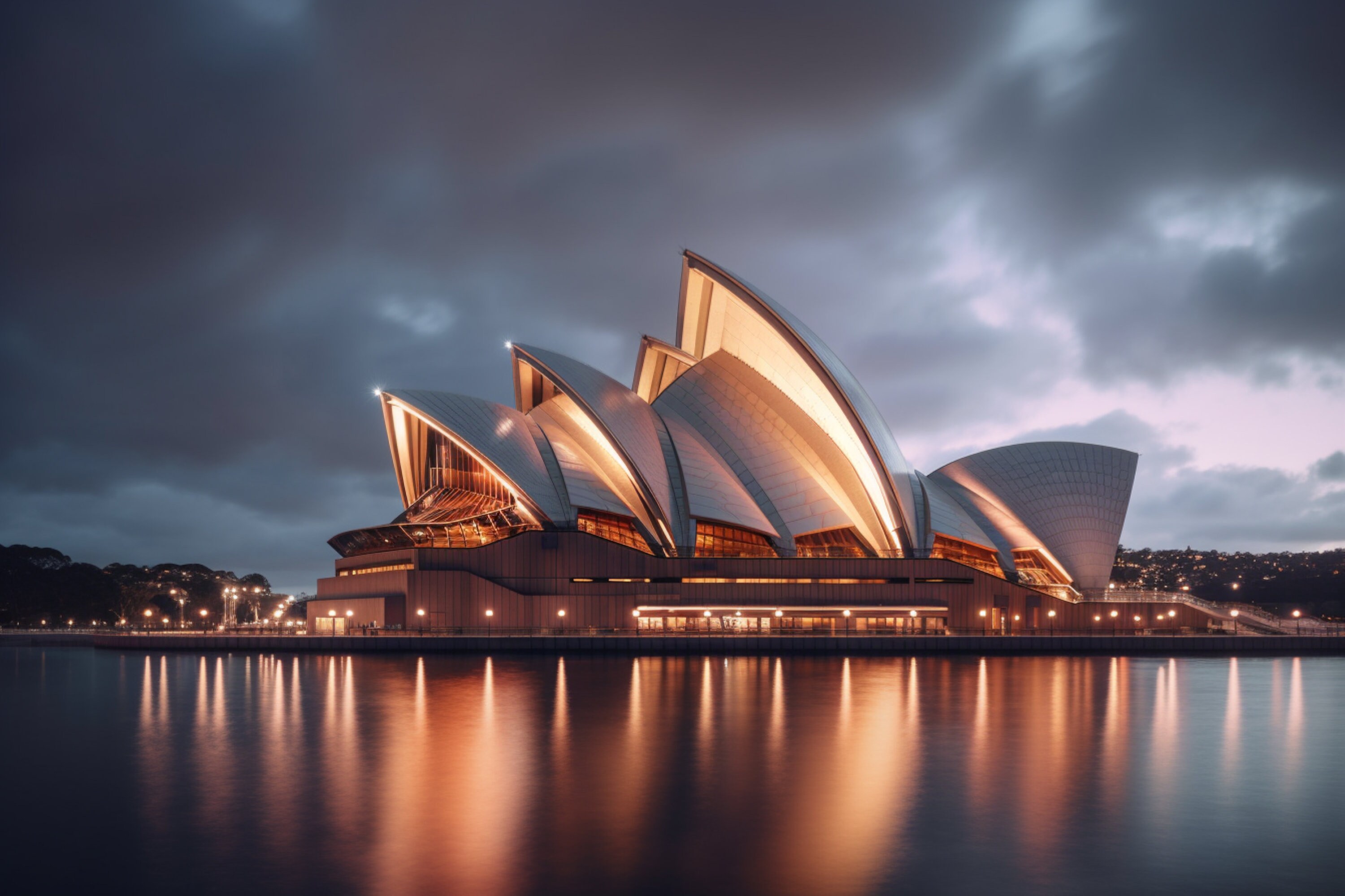 Sydney Opera House Cloudy AI Digital Download Digital Art Digital Image ...