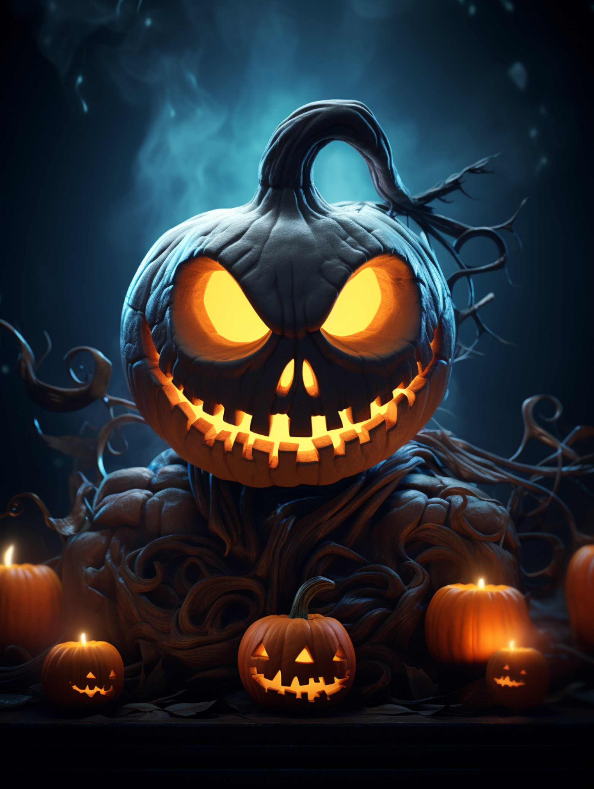 Jack O Lantern Halloween AI Digital Download Digital Art Digital Image ...