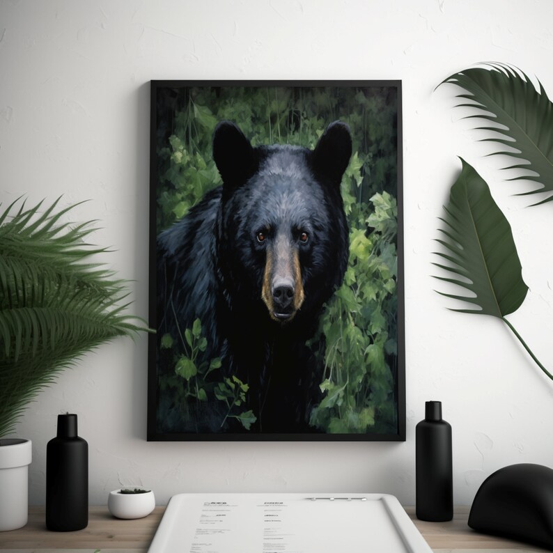 Black Bear Color and Watercolor 2 Pack AI Digital Download Digital Art ...