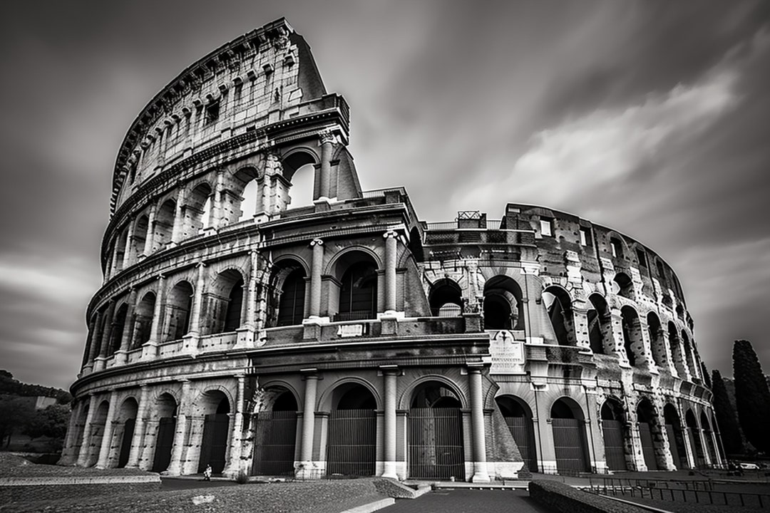 Colosseum Black and White AI Digital Download Digital Art Digital Image ...