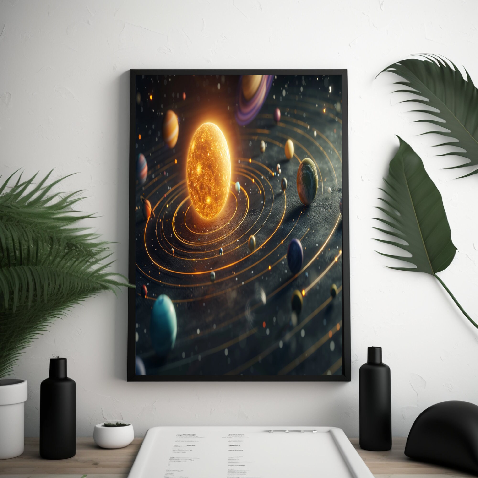 Cosmic Radiance Solar System Digital Art AI Digital Download Digital ...