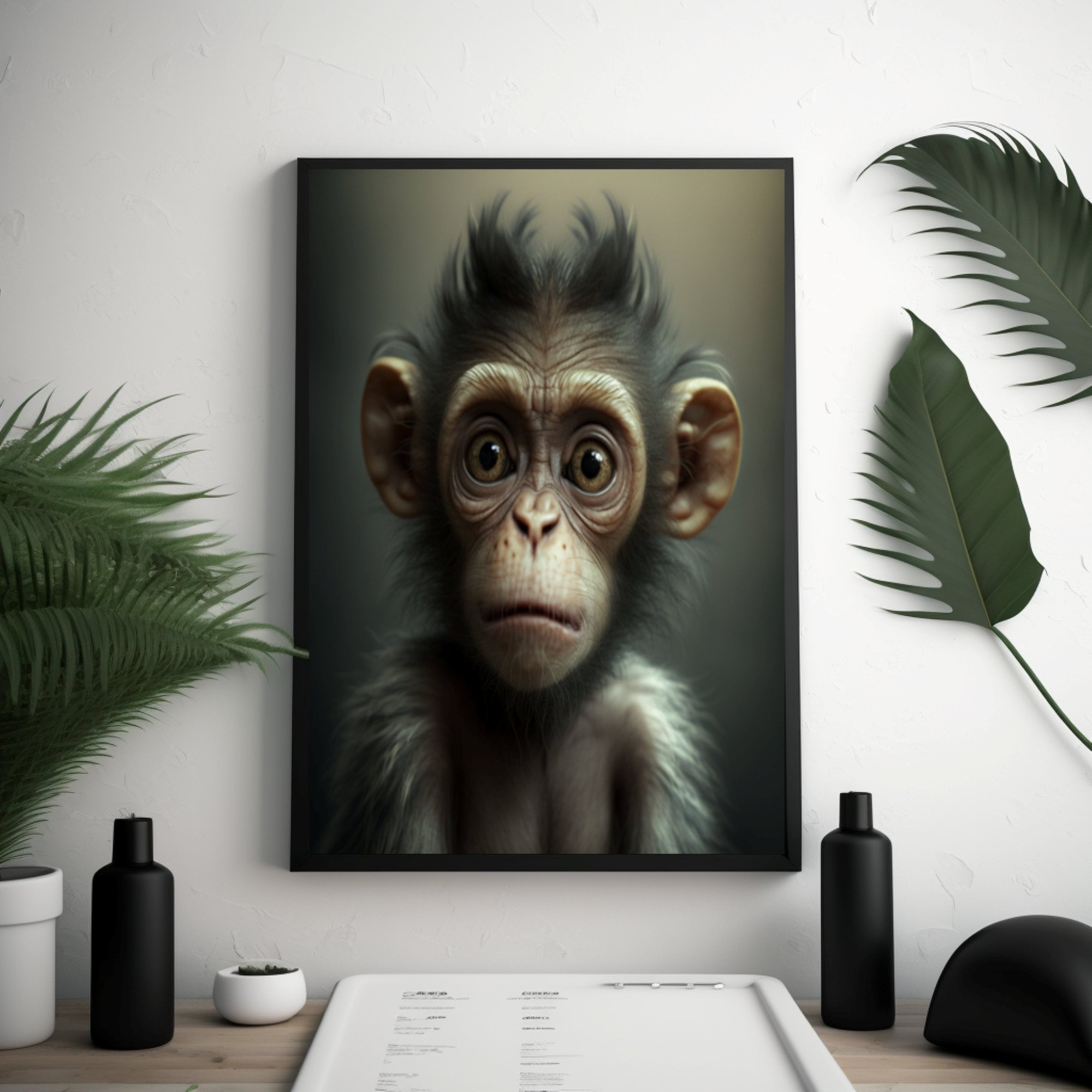 Monkey Color and Watercolor 2 Pack AI Digital Download - Etsy