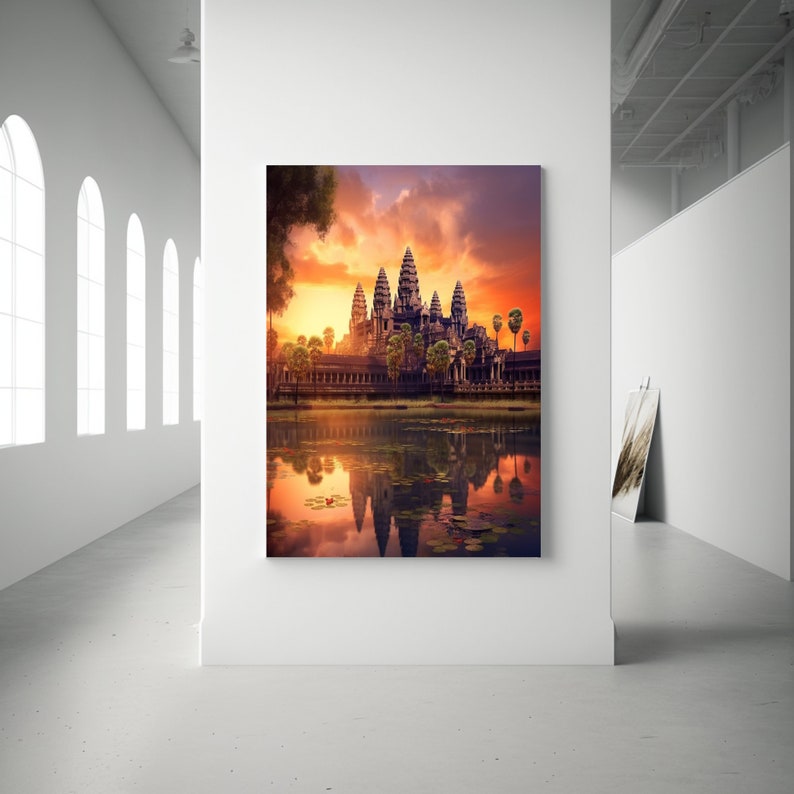 Angkor Wat Illustration AI Digital Download Digital Art Digital Image ...